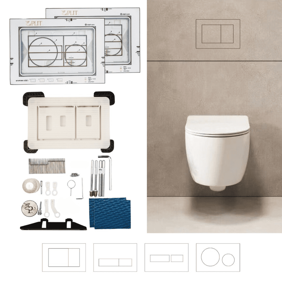 Hidden Flush Button Edplit Invisi Tile Touch Compatible with Geberit ...