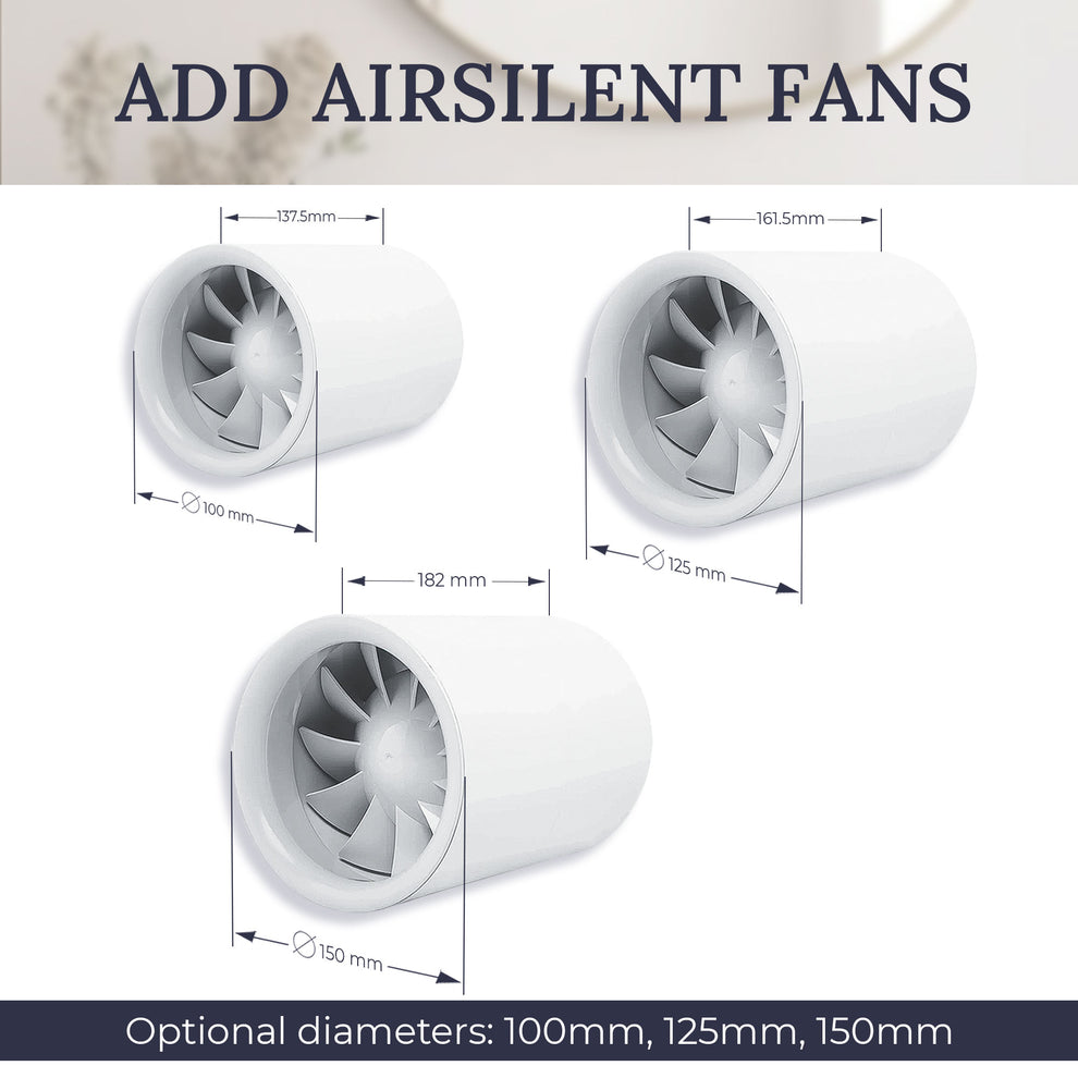 Hidden Bathroom Exhaust Fan (Concealed System) for Tiled Walls | Edplit