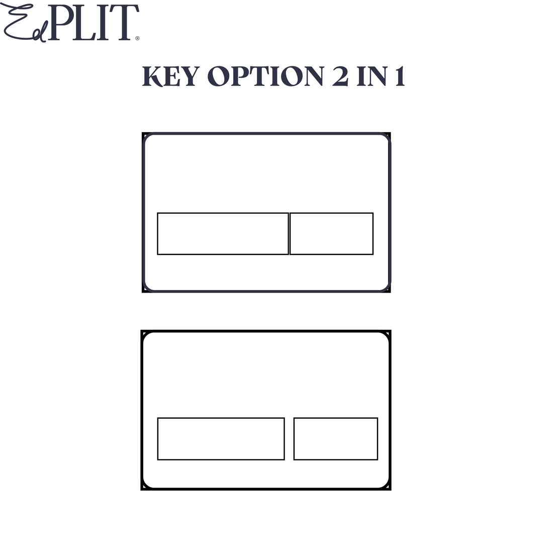 Hidden flush button EDPLIT M2